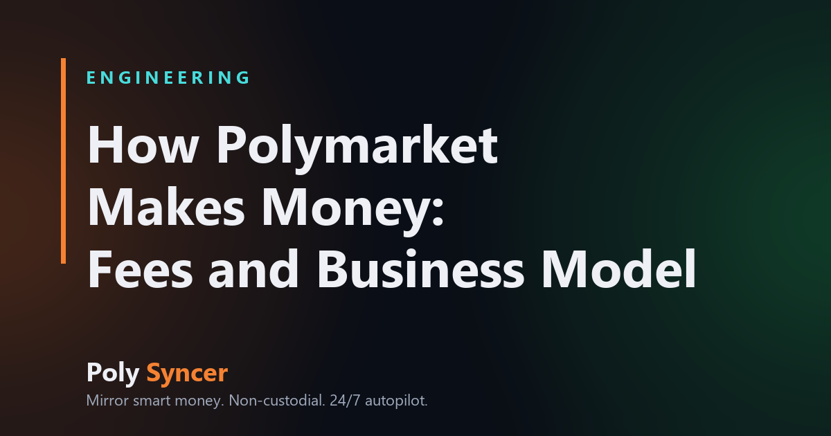 How Polymarket Makes Money: Fees and Business Model — Poly Syncer